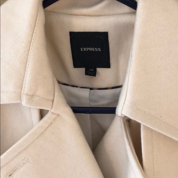 Express | Jackets & Coats | Express Cream Peacoat | Poshmark